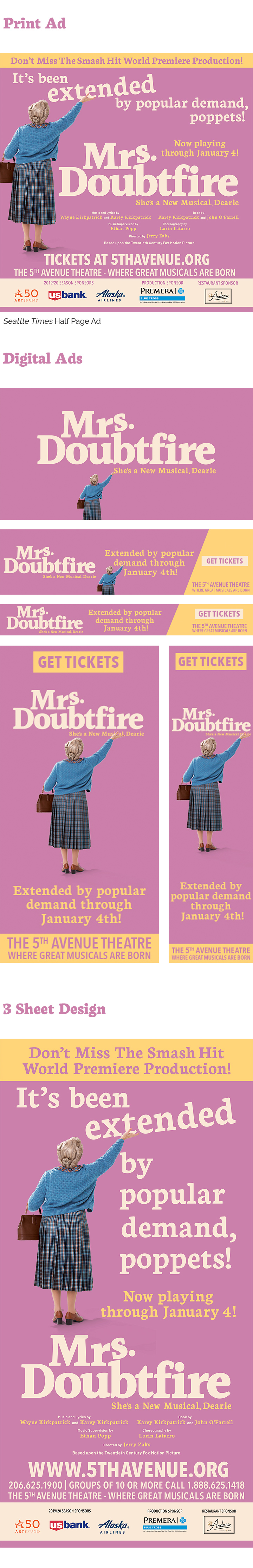 Mrs. Doubtfire The Musical « Kevin Calhoun Designs